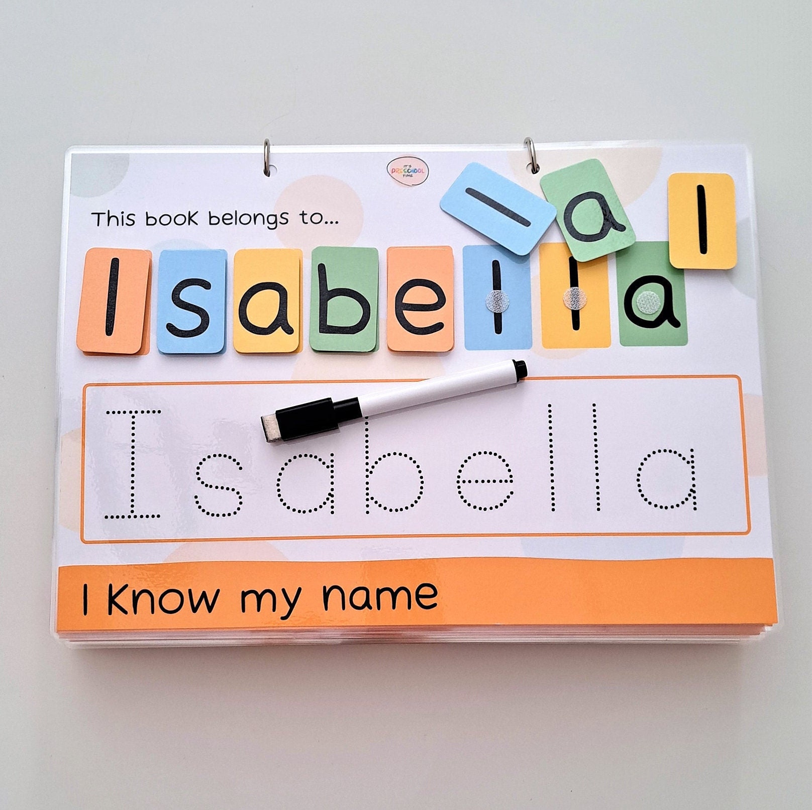 3-year-old LEARNING FOLDER // Preschool Learning File | Personalised ...