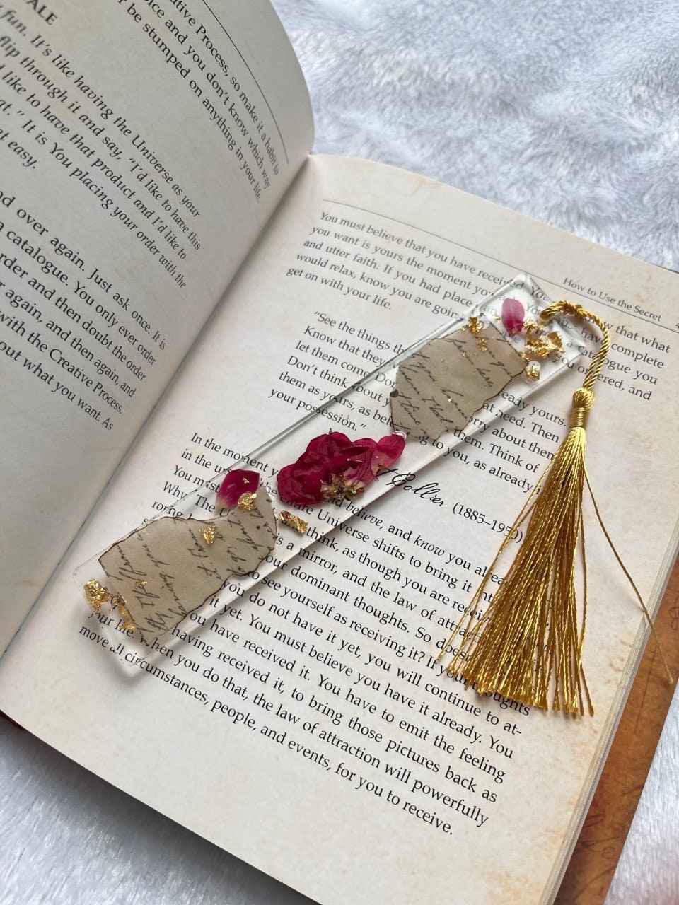 Personalized Resin Bookmark Vintage Bookmark Resin Bookmark Floral ...