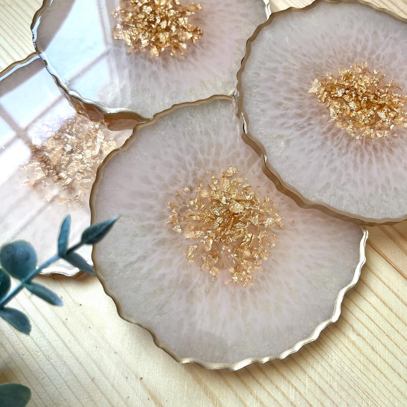 Silver and Gold Coaster - Etsy