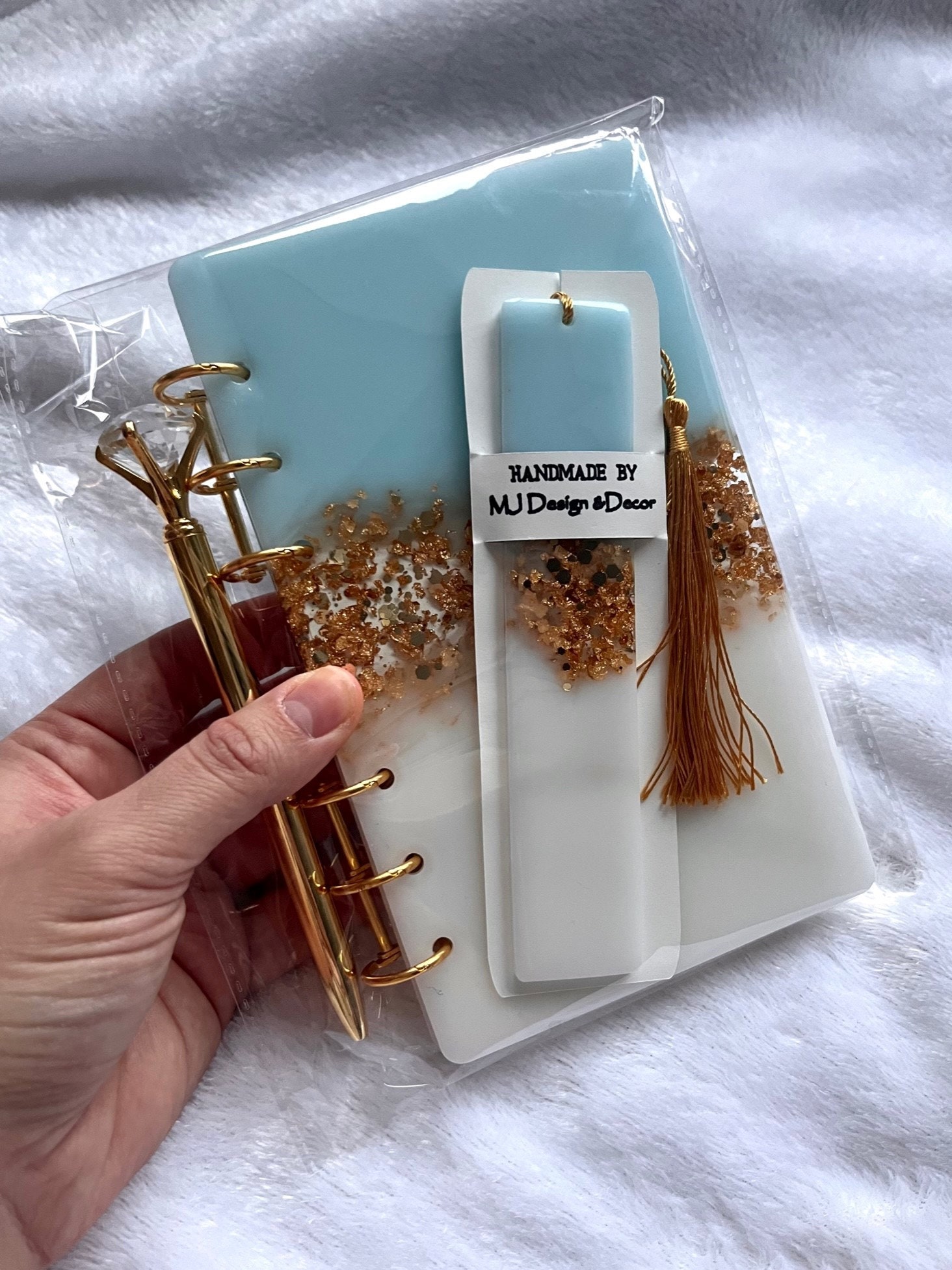 Resin Gift Set Personalized Gift Set With Pen Resin Notebook Custom ...