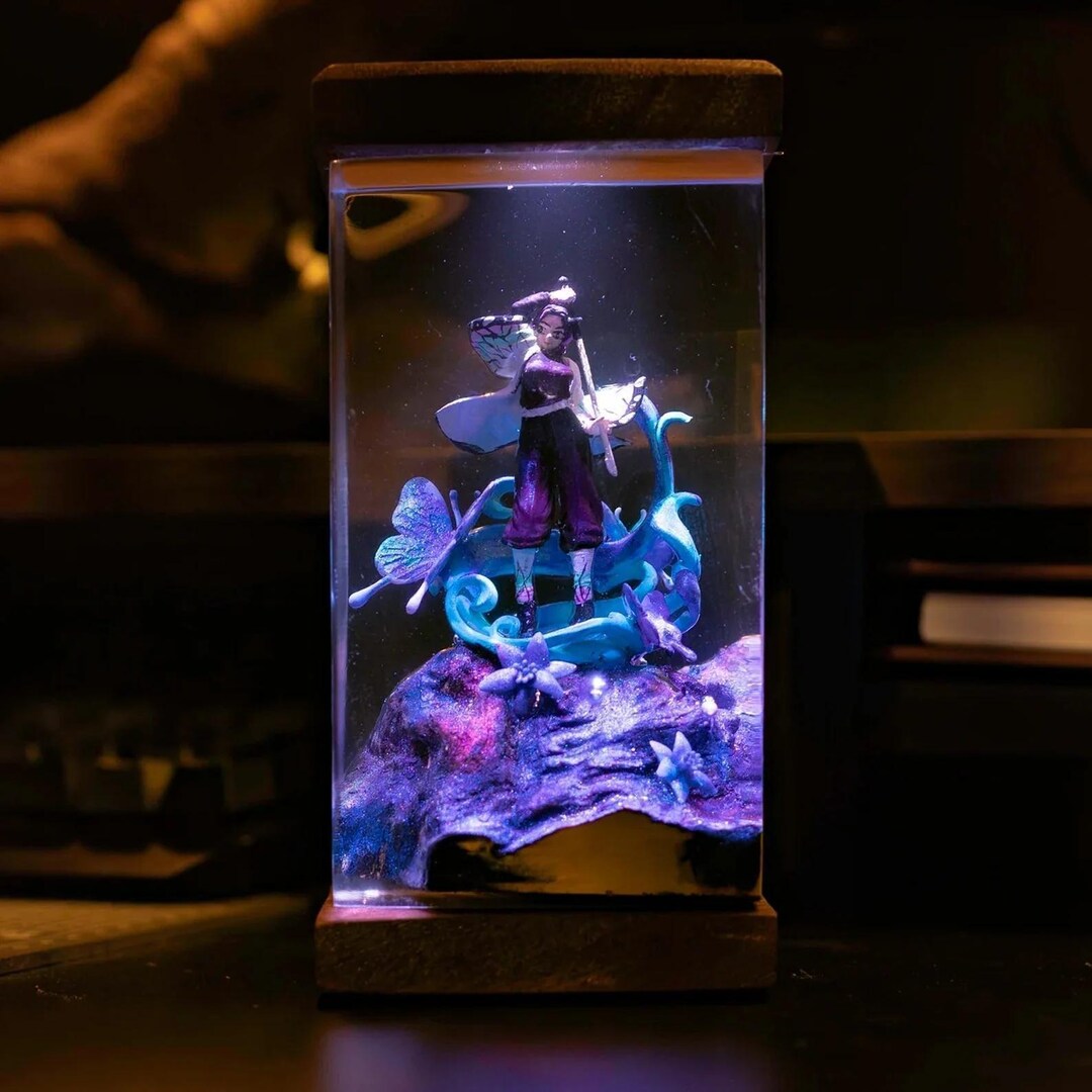 Shinobu Kocho Demon Lamp Resin Lamp | Handmade Night Light | Fan Art ...