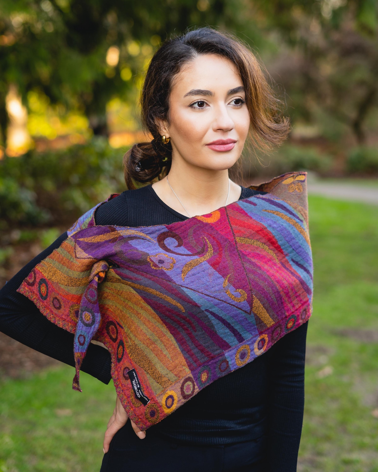 100% Pure Boiled MERINO WOOL Reversible Scarf in Autumn colors,soft ...