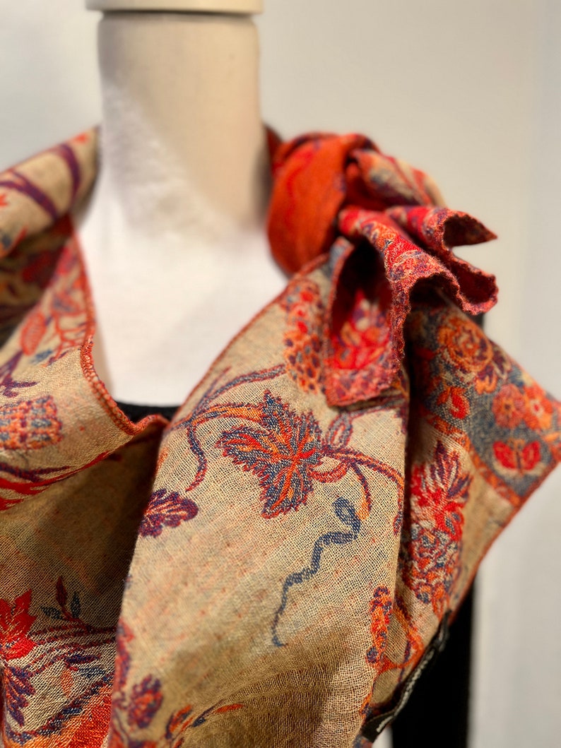 100% Pure BOILED MERINO WOOL Reversible Neck Scarf in Classic Bright ...
