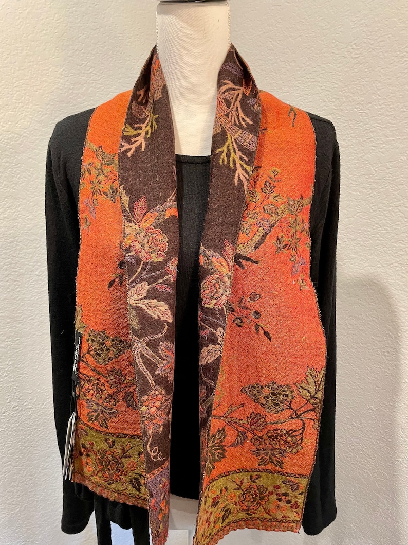 100% Pure BOILED MERINO WOOL Reversible Neck Scarf in Classic Bright ...