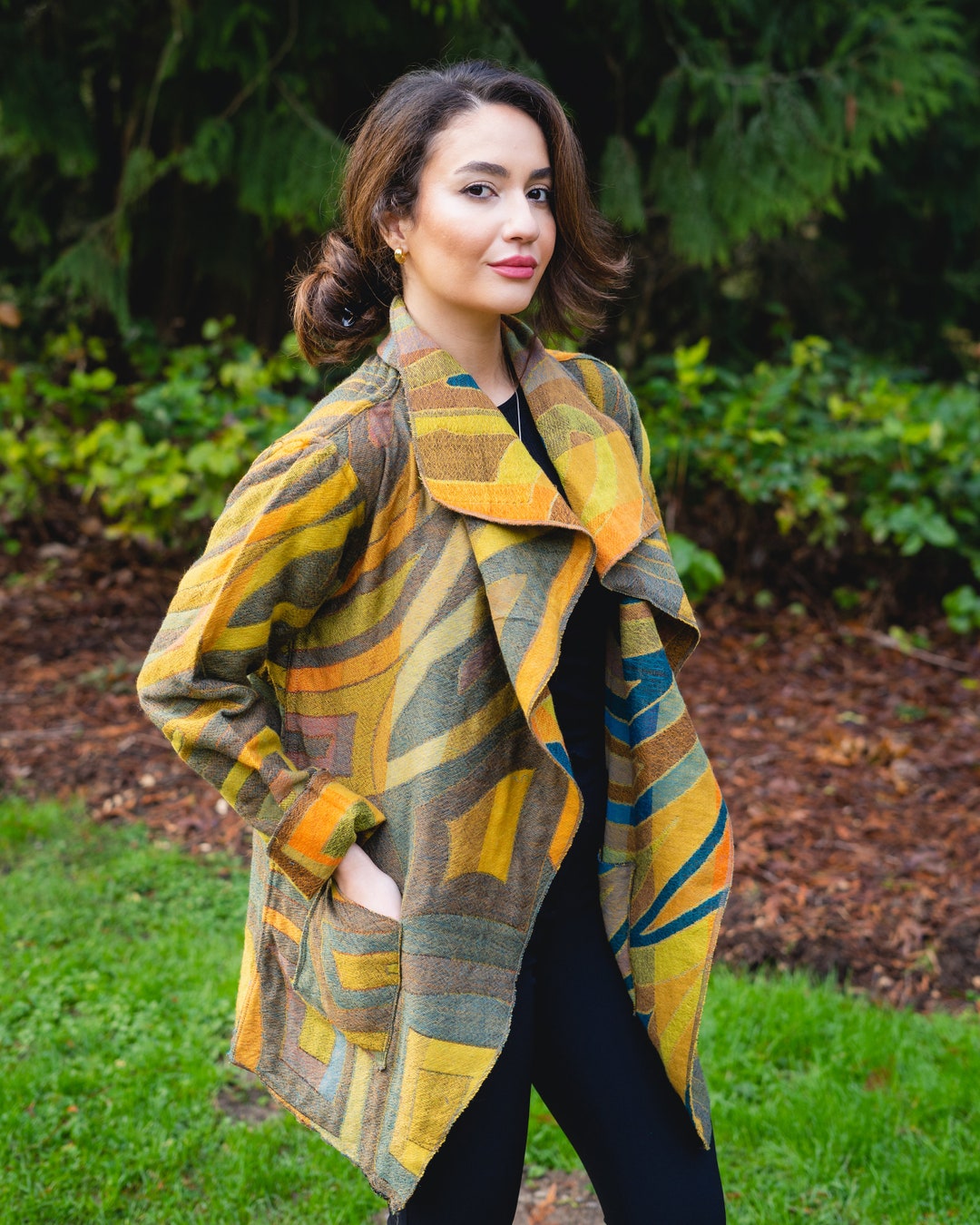 Ladies Boiled Reversible Soft MERINO Wool Trench Coat,jacket in ...