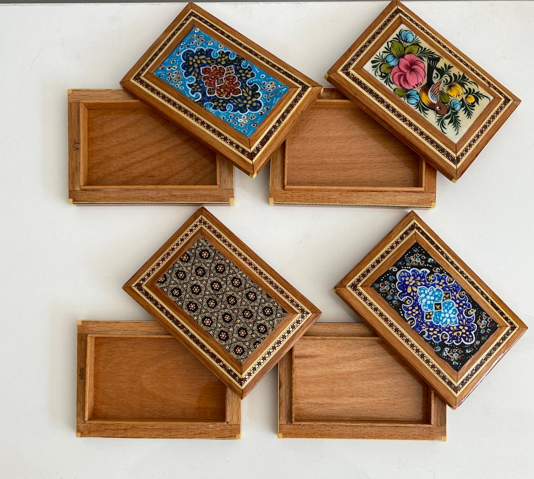 Wood Box, Playing Card Holder, Khatam Box, Gift Idea - Etsy UK