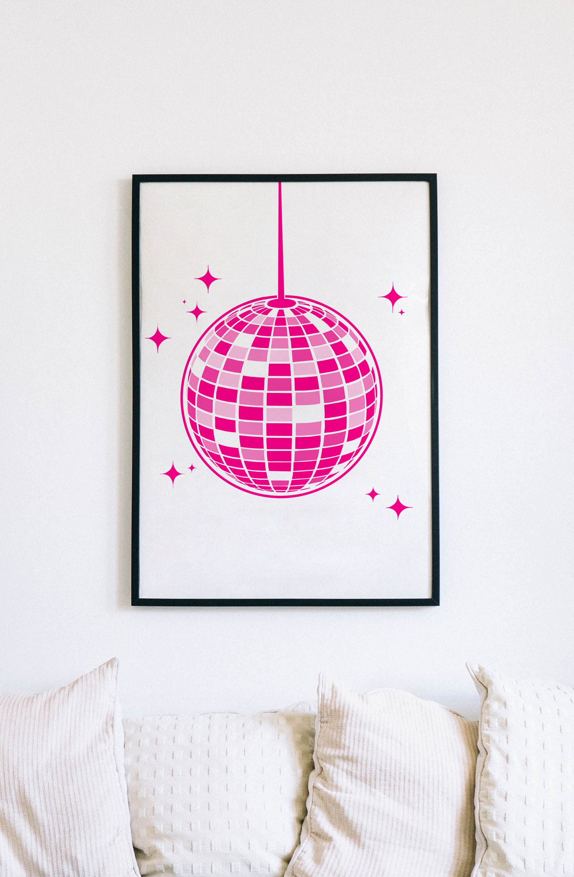 Pink Disco Ball Poster, Disco Ball, Disco Ball Poster, Disco Ball Print ...