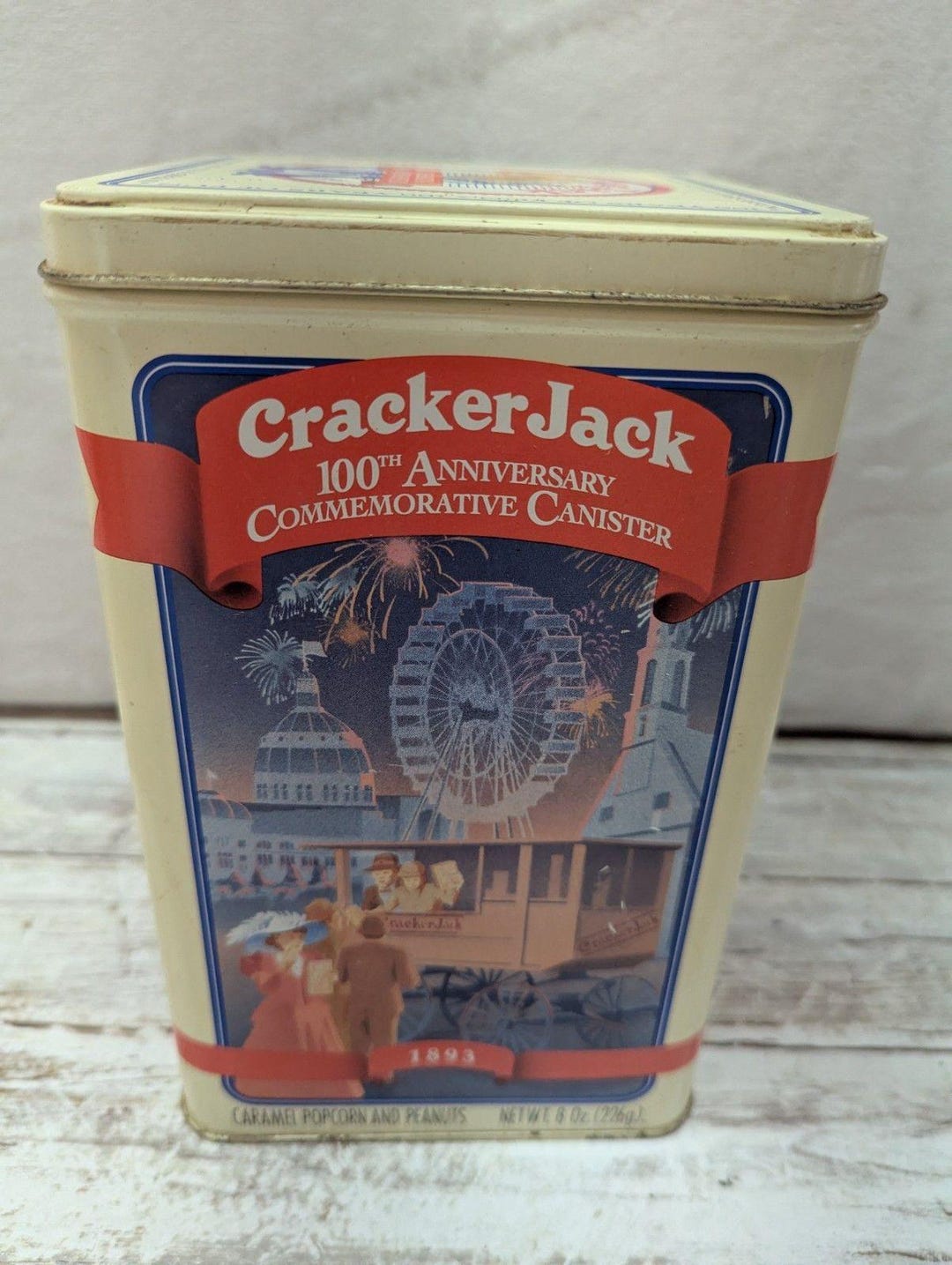 Vintage Cracker Jack 100th Anniversary Tin Canister Limited Edition ...