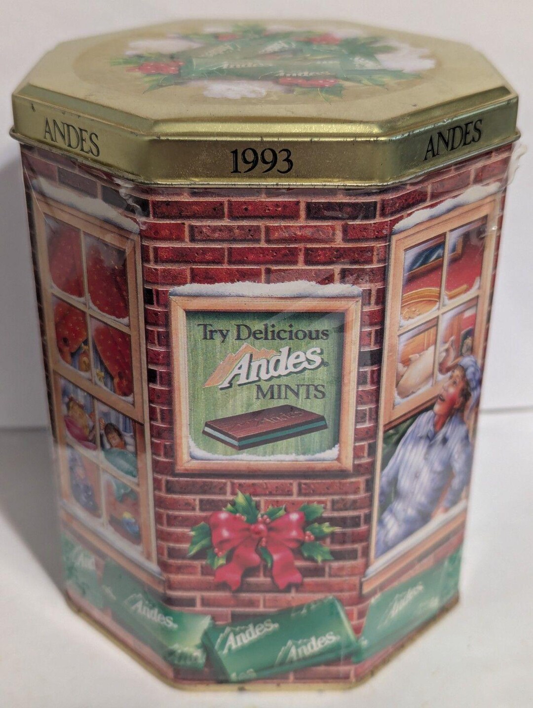 Vintage 1993 Andes Mints Candy Octagon Collector's Gift Tin Novelty ...