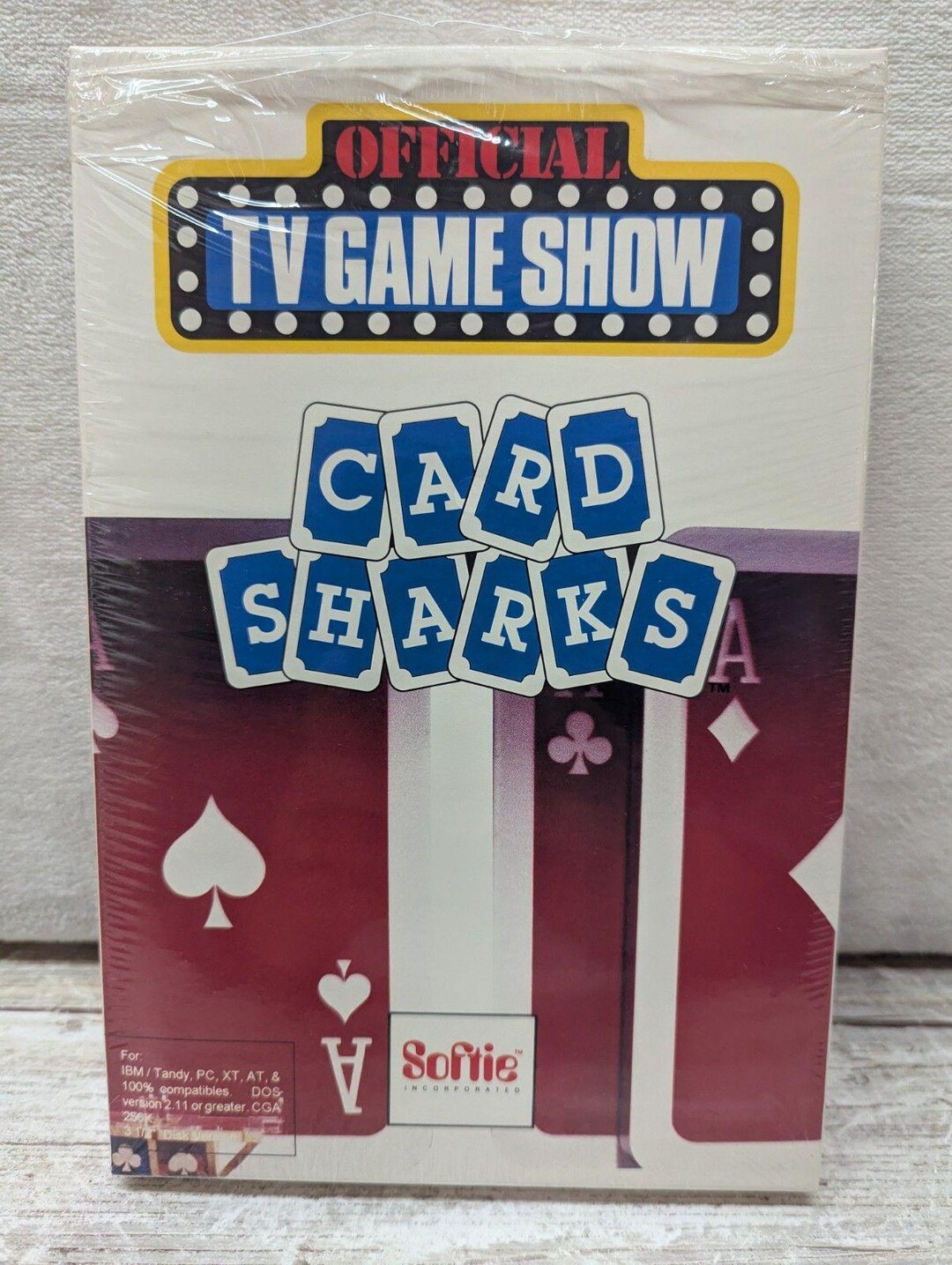 Vintage Official TV Game Show Card Sharks IBM Tandy Game 3.5" 1988 ...
