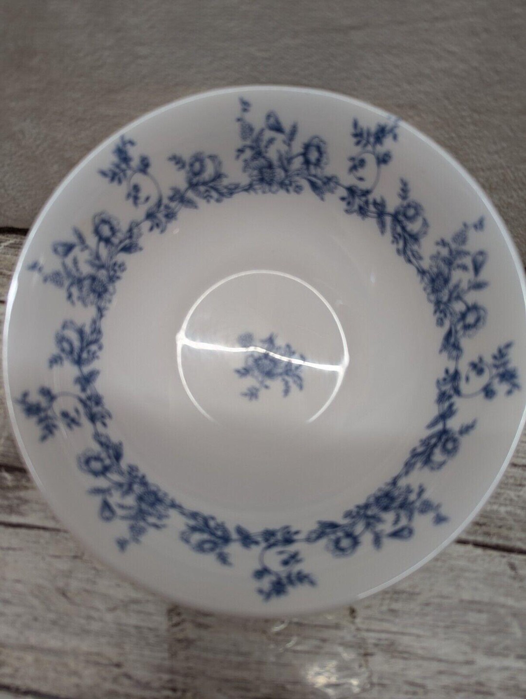 Arcopal France Glenwood Blue Floral White Milk Glass Bowl 6 1/4 - Etsy