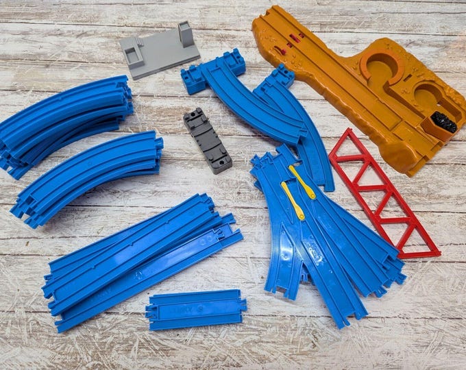 Thomas & Friends Trackmaster Tracks Blue Mixed Train Rail 32 Pcs TOMY ...