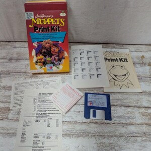 Jim Henson's Muppet Print Kit, Commodore 64 / 128, IBM, Tandy, Disk, Hi ...