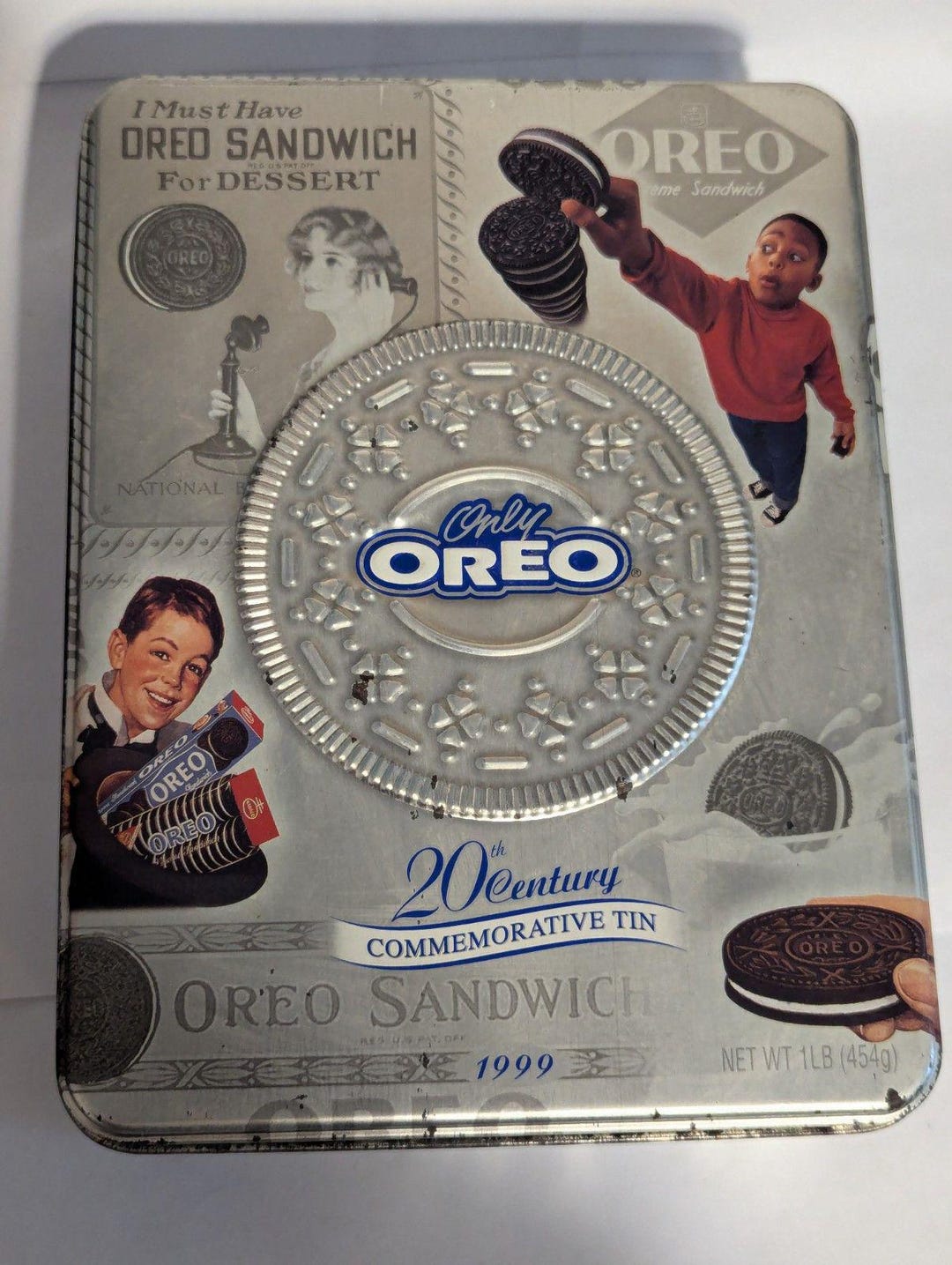 Vintage OREO Cookie Raised Embossed Tin 1999 20th Century Commemorative ...