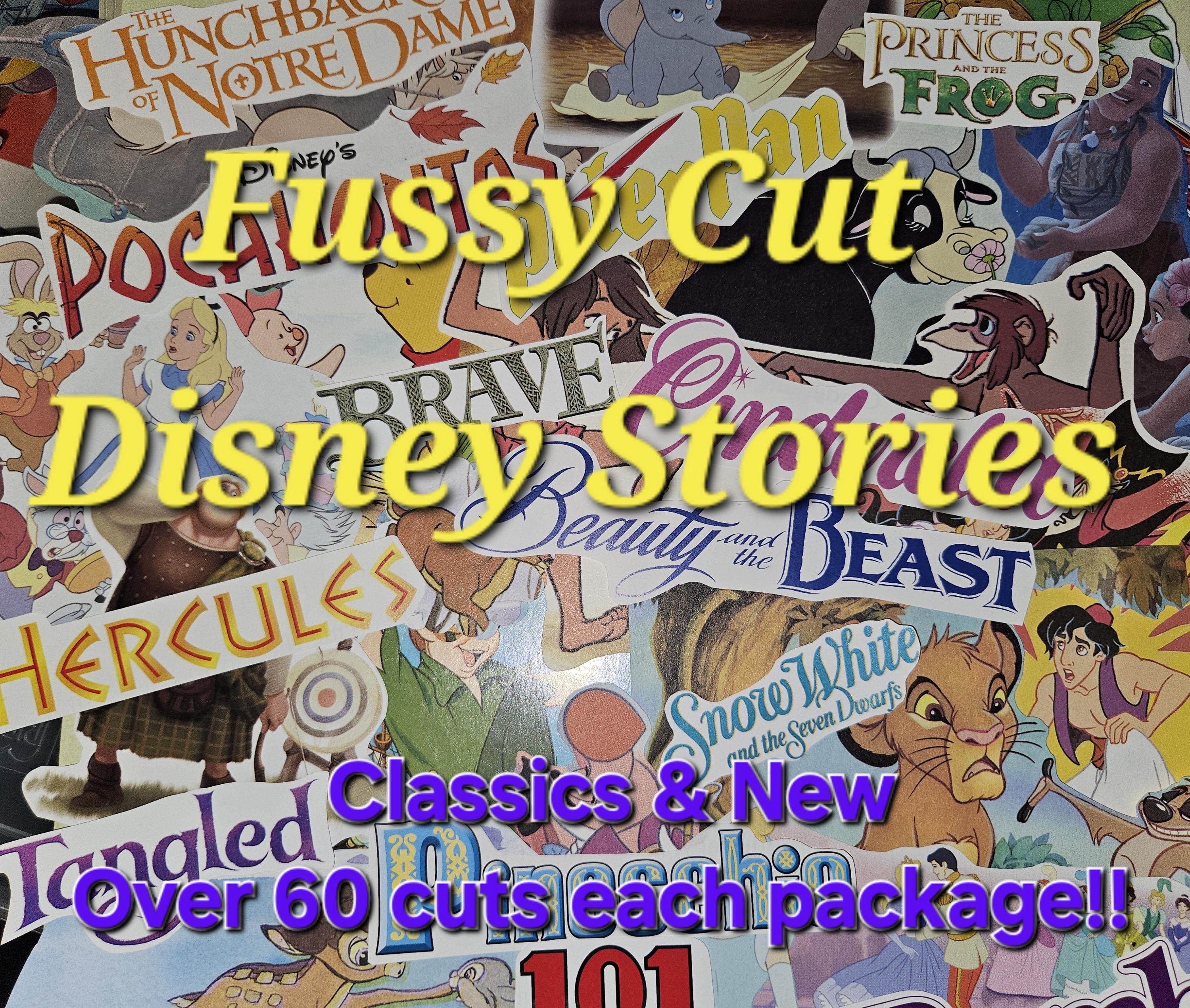 NEW DISNEY Fussy Cut Ephemera! Hand-cut Disney Multiple Story Character ...