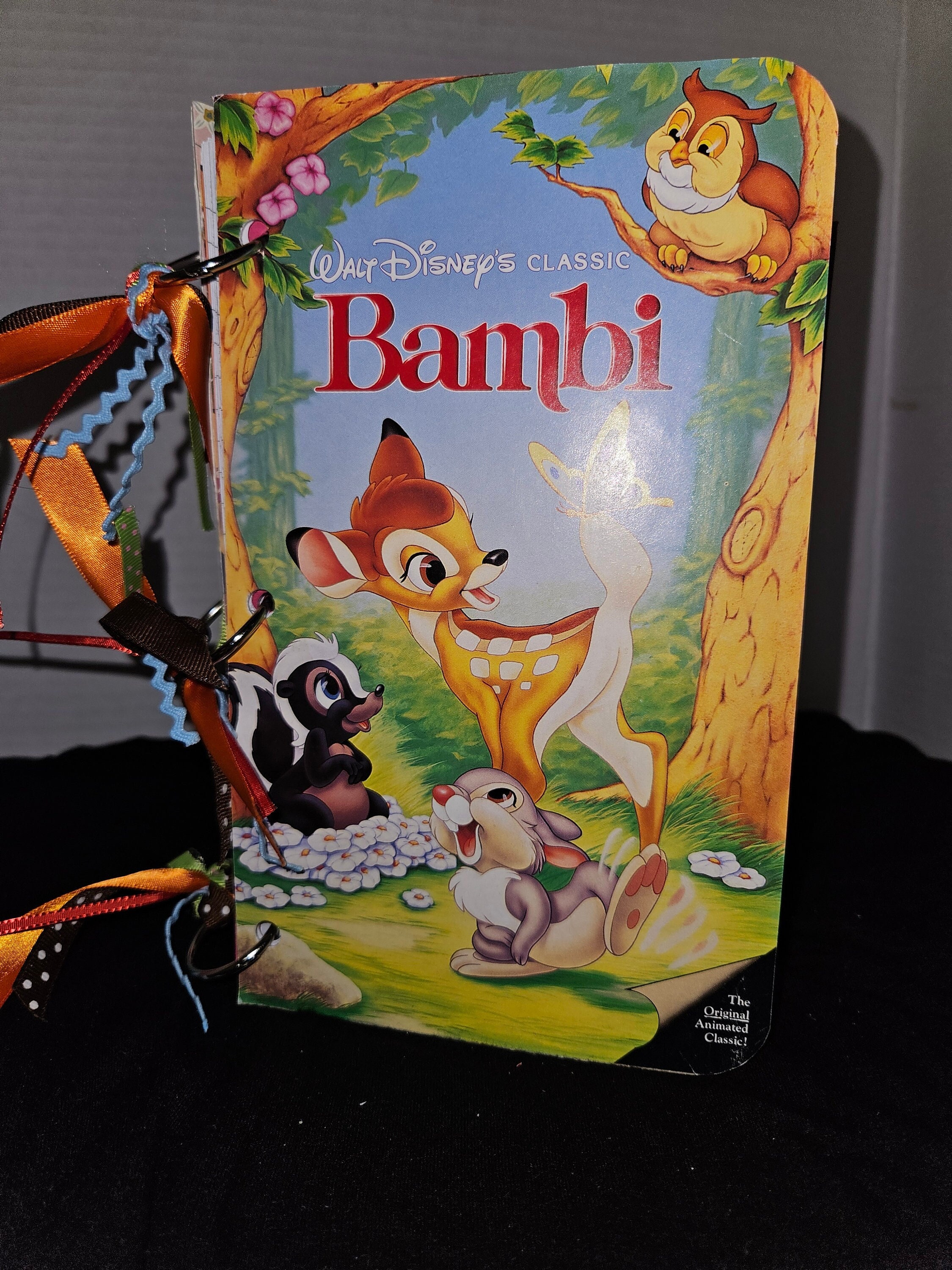 VHS Bambi 3 Ring Binder Journal for Birthday Gift, Junk Journaling ...