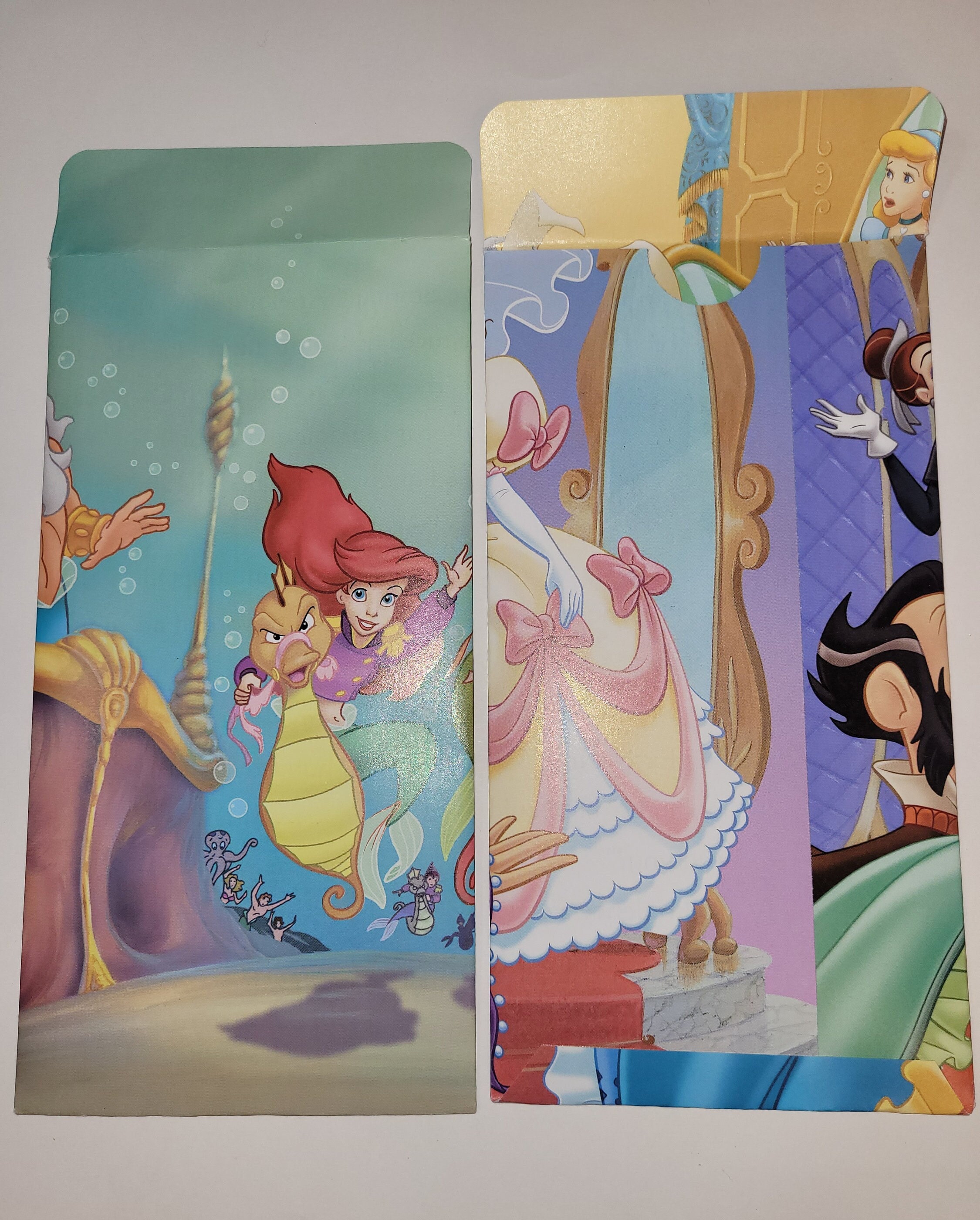 8 Full Art Pocket Envelopes Disney Princesses & Friends Handmade Coin ...