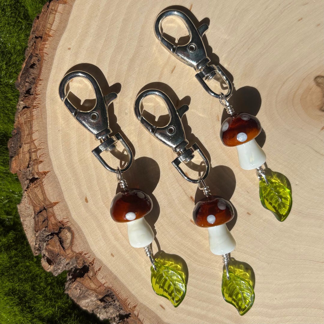Mushroom Keychains - Etsy