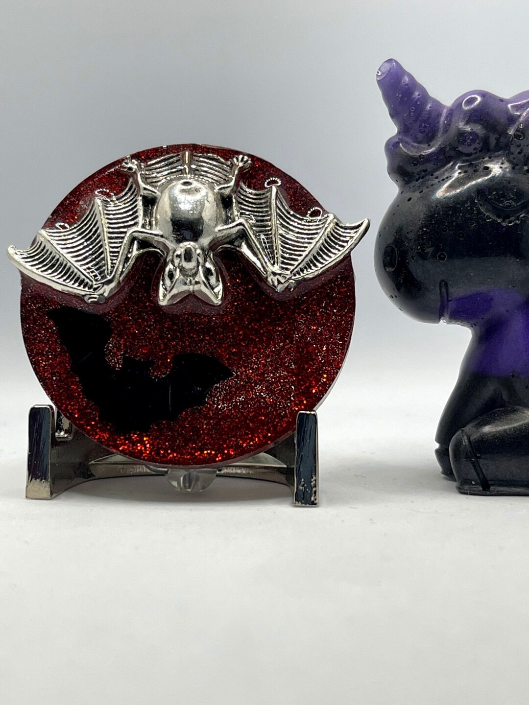 Bat ID Badge Reel - Red Background - Etsy