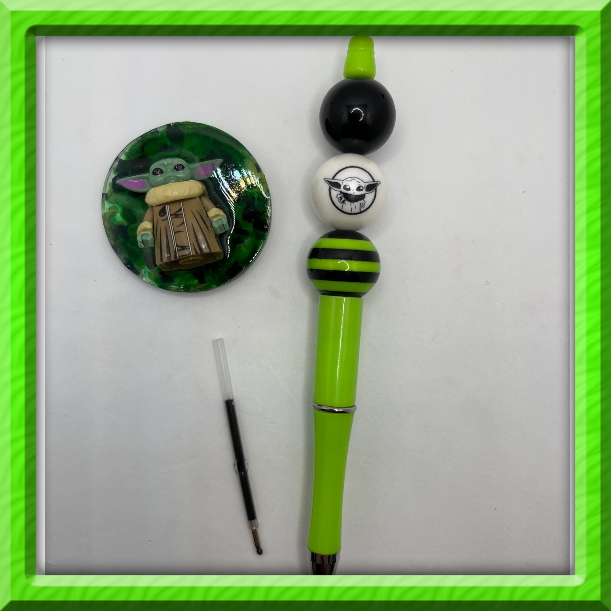 Disney Inspired Grogu Combo ID Badge Reel, Phone Back, Magnet, or ...