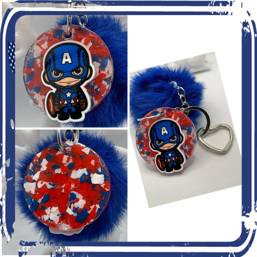Disney Inspired Keychain Captain America - Etsy