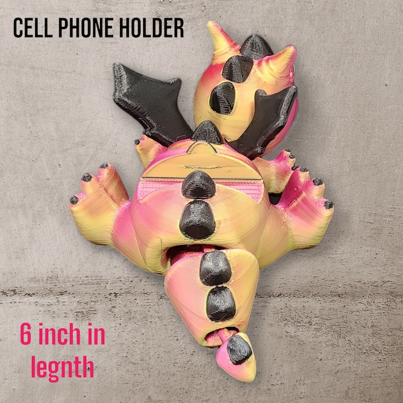 Articulated Dragon, Cell Phone Stand, Dragon Pet, Phone Holder - Etsy
