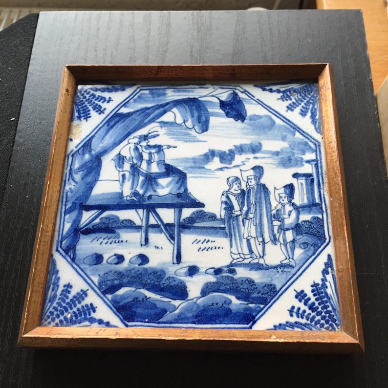 Antique 18th Century Dutch Delft Tile With Quacker - Etsy