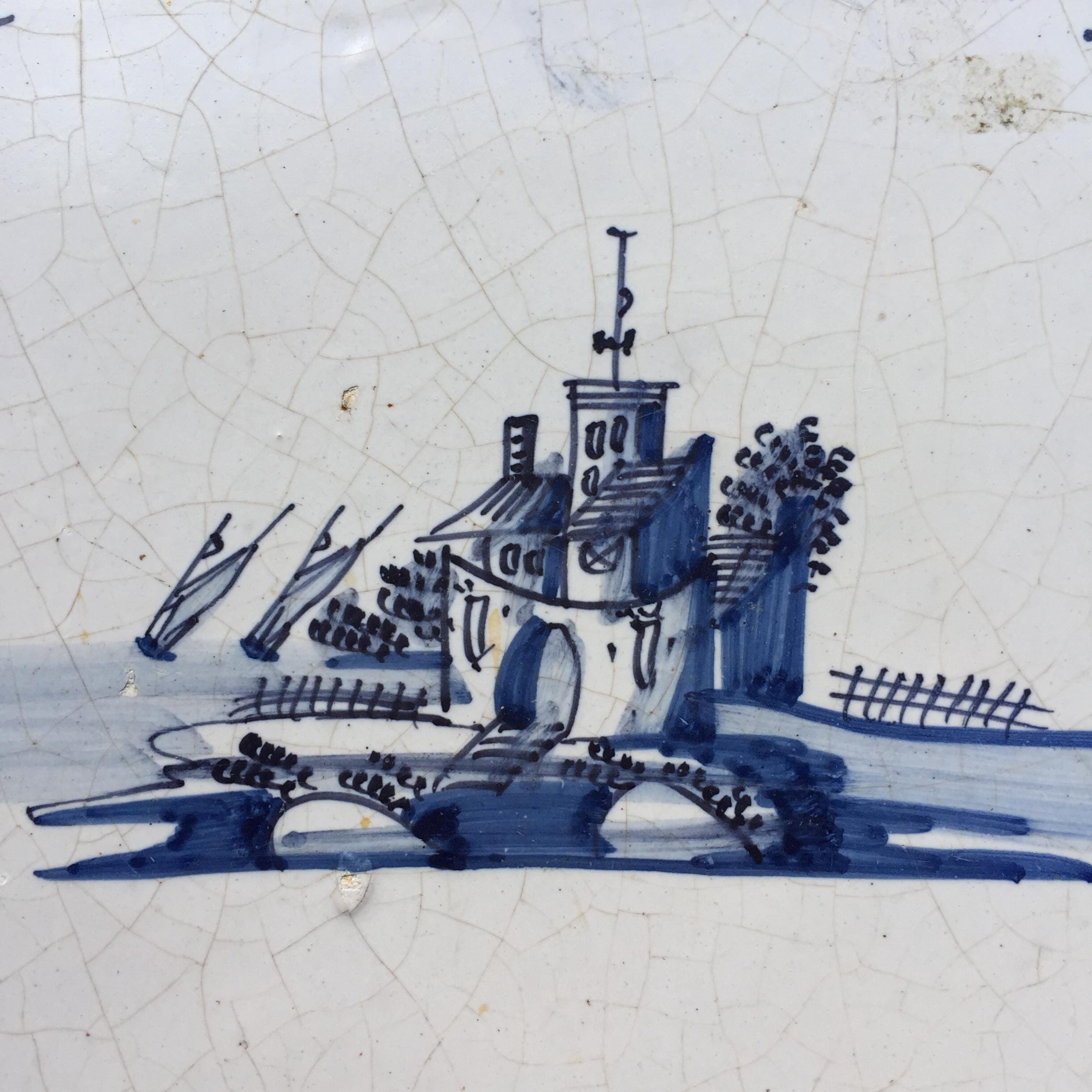 Antique 17th Century Dutch Delft Tile With a Castle - Etsy