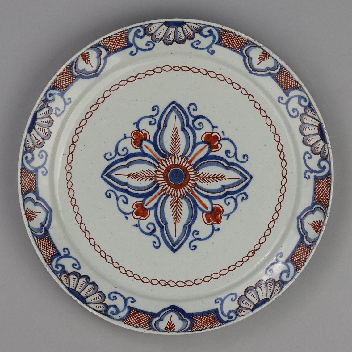 Antique 18th Century Dutch Delft Flower Plate - Etsy