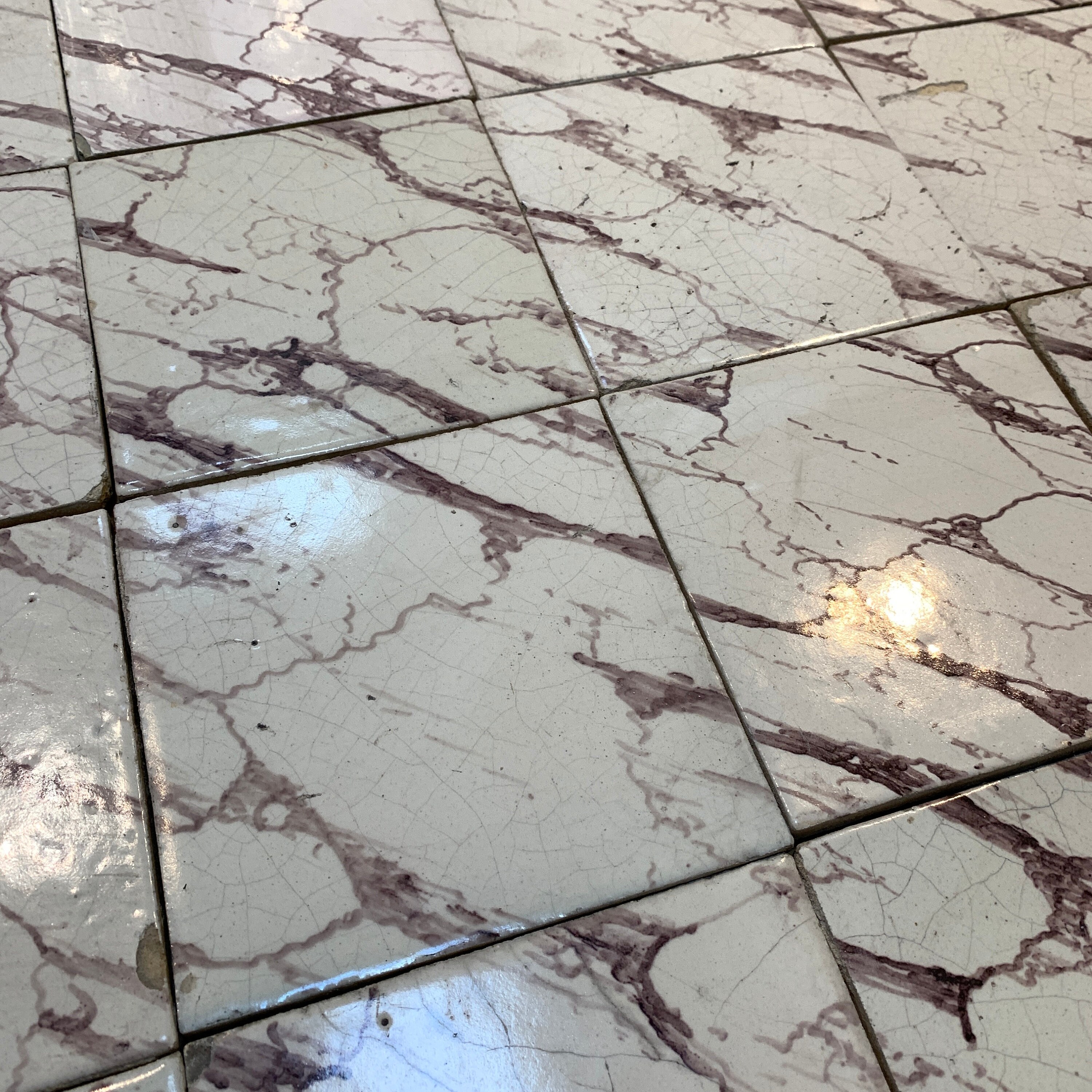 A Rare Set of 100 Antique Dutch Delft Manganese Marble Tiles - Etsy