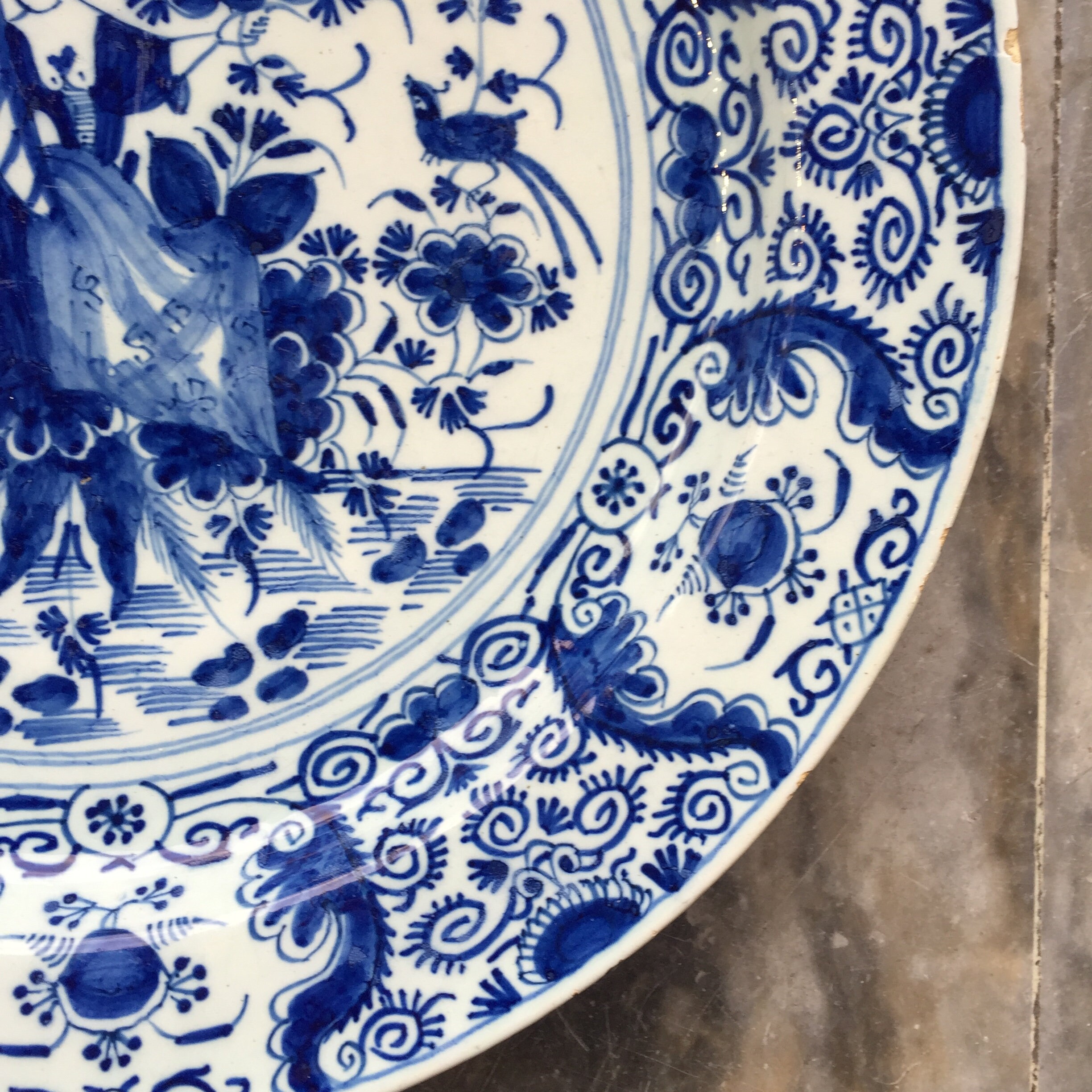 Large Antique 18th Century Dutch Delft Dish With the Lady Fortune. - Etsy