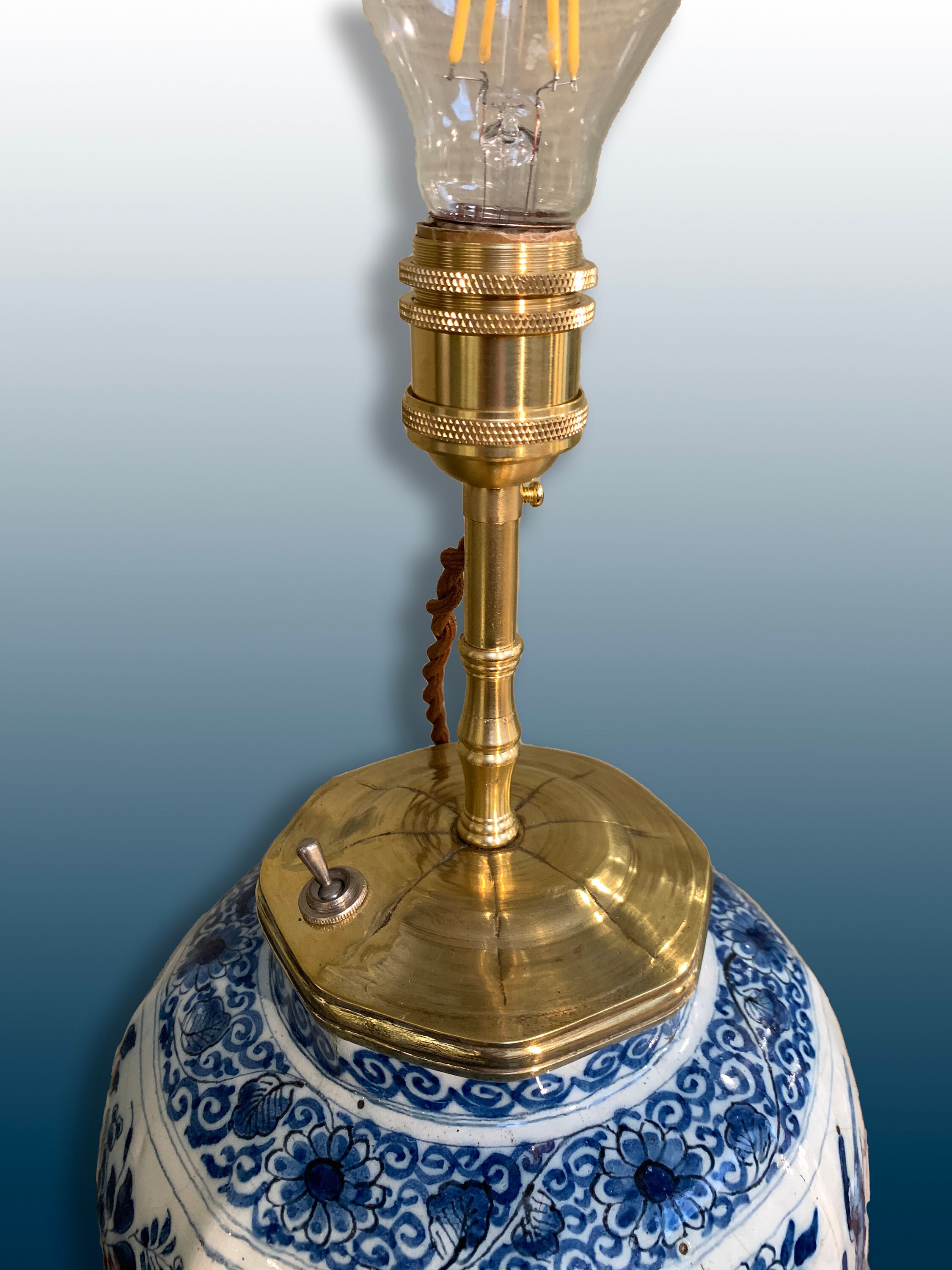 Antique Dutch Delft Delftware Lamp Base - Etsy