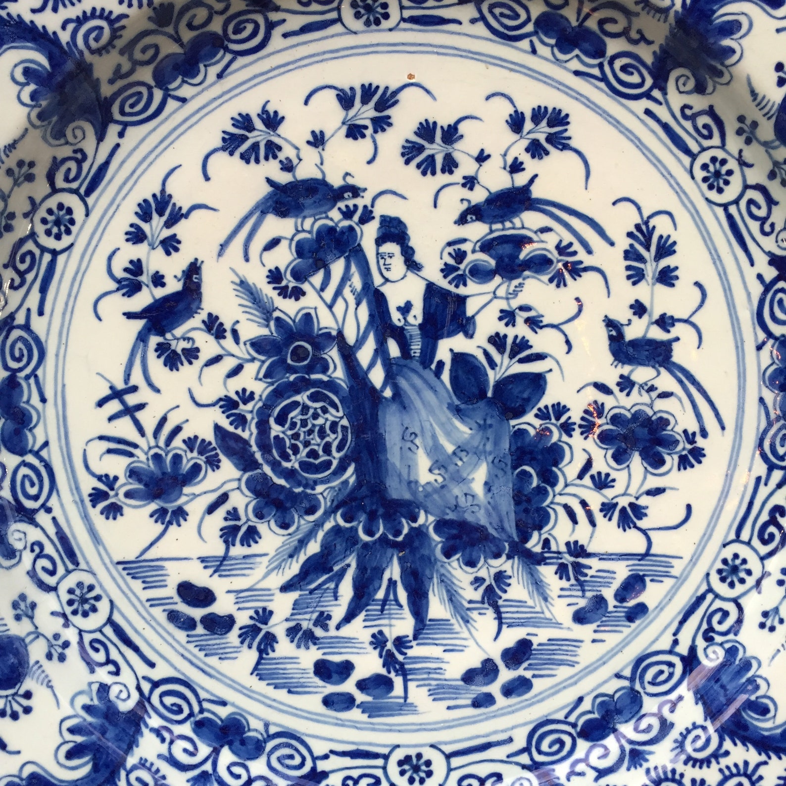 Large Antique 18th Century Dutch Delft Dish With the Lady Fortune. - Etsy