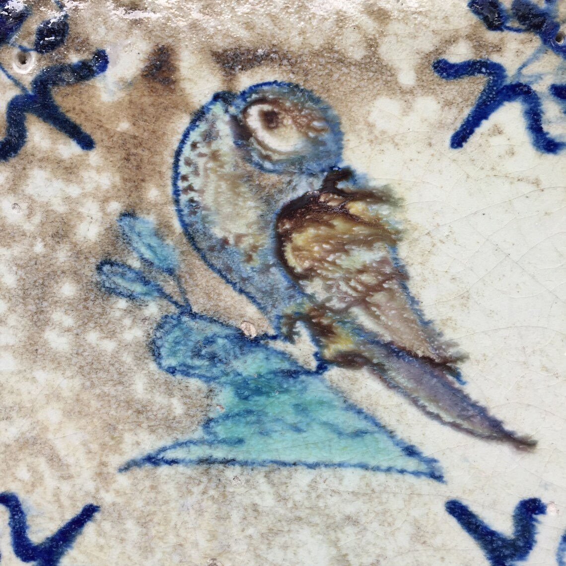 Antique 17th Century Dutch Delft Tile With Dove - Etsy