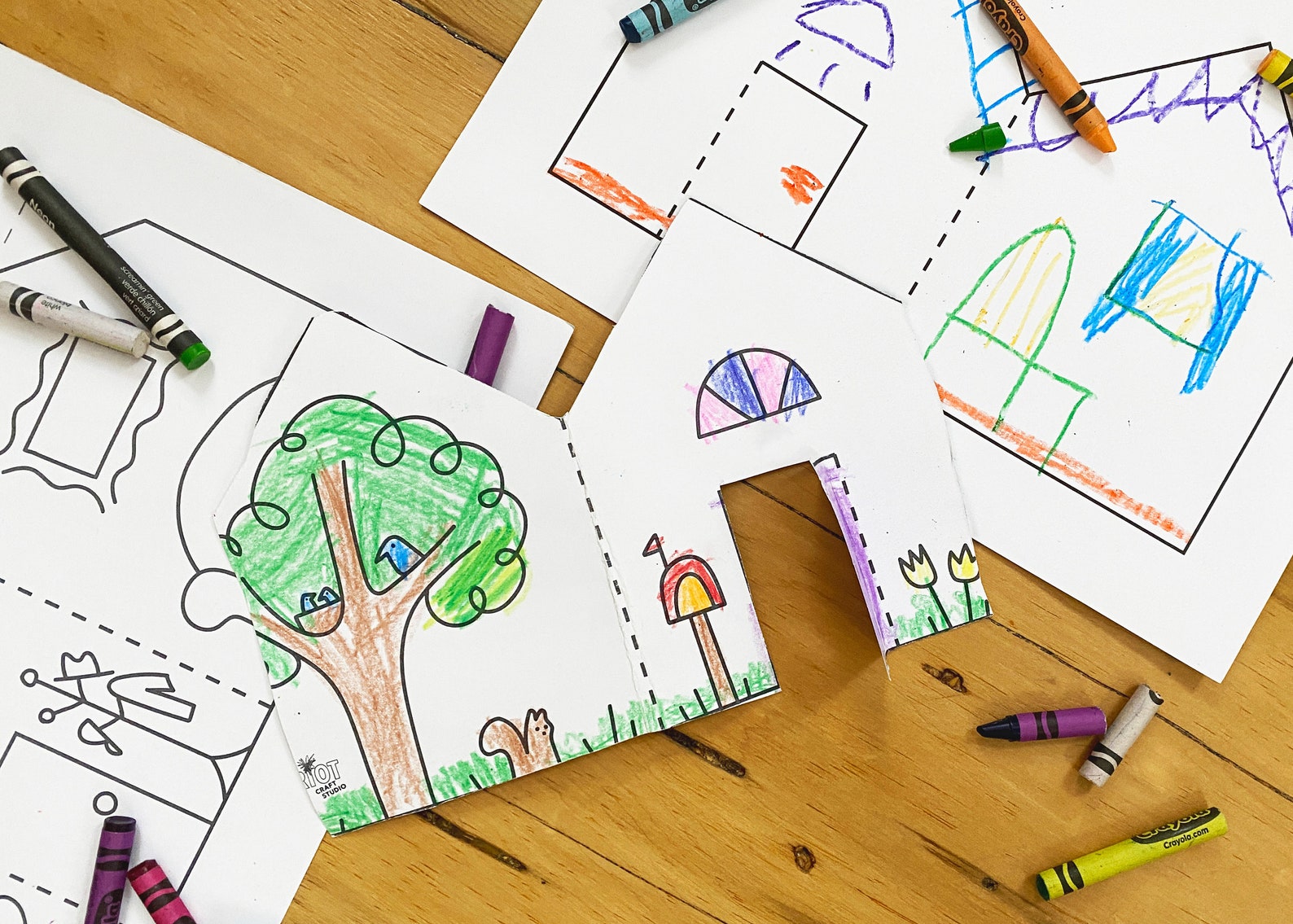 Riot Printable Coloring Activity Download - House of Card (little Paper ...