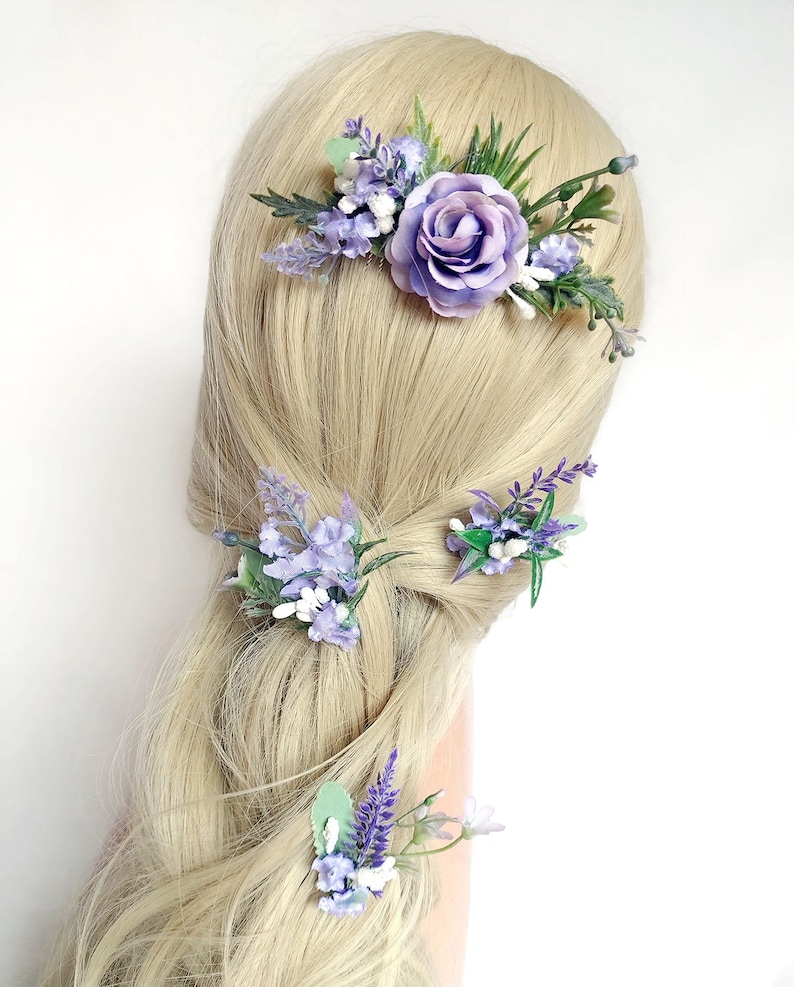 Peine de pelo de flores, alfiler de pelo boho, pinza para el pelo ...