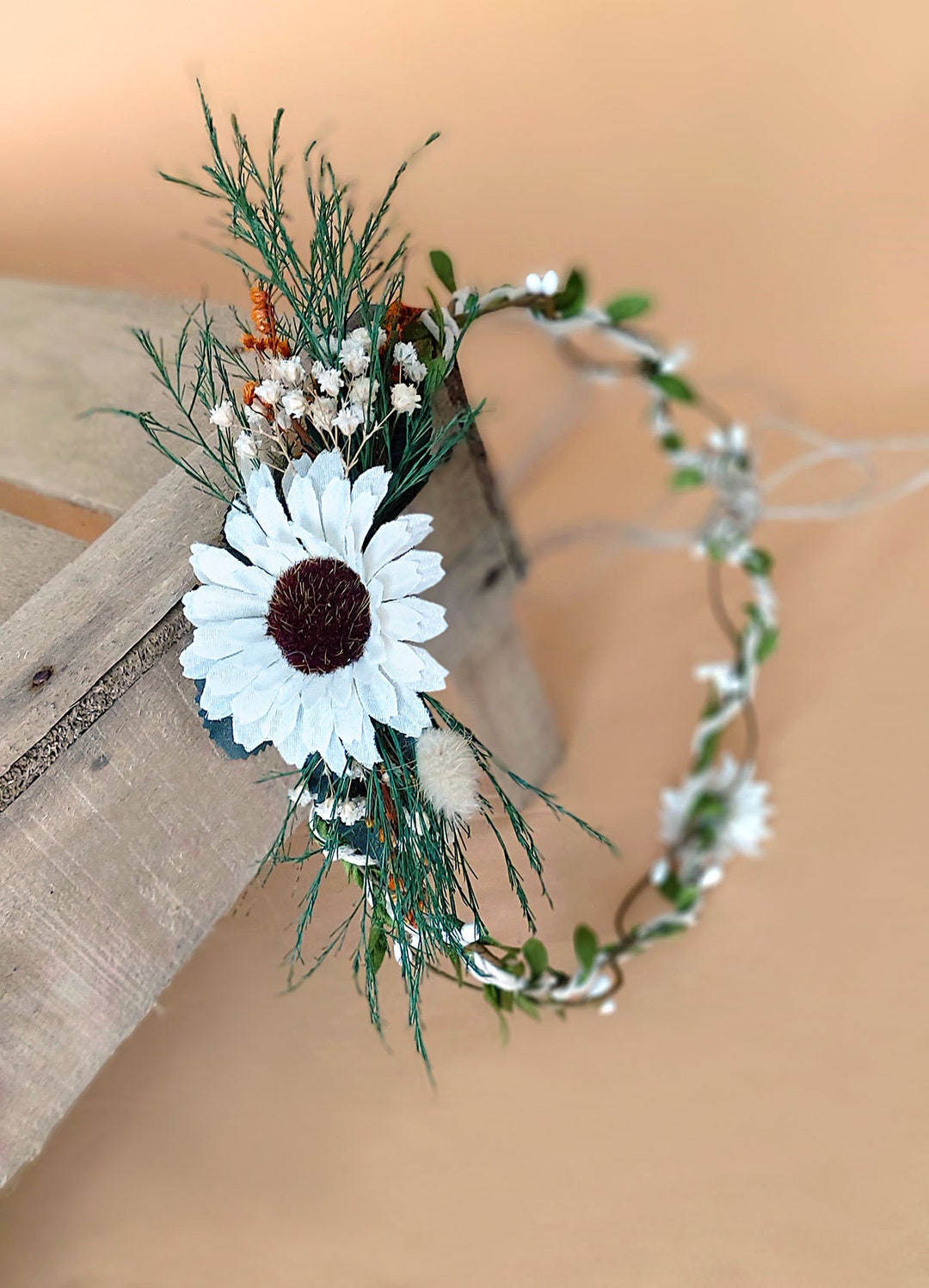 Boho Wedding Boho Halo, Elegant Hair Wreath Bridal Wedding Crown ...