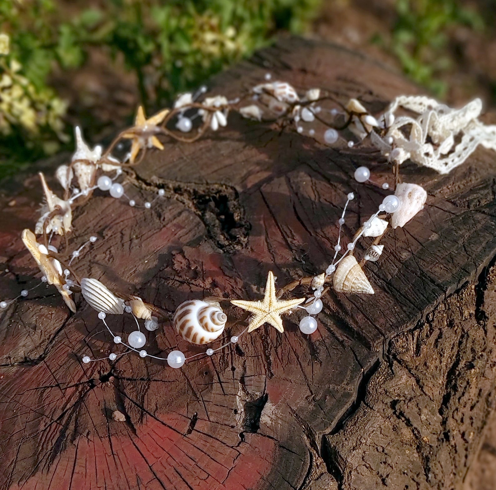 Bohemian Beach Crown Beach Bridal Hair Accessory Starfish - Etsy