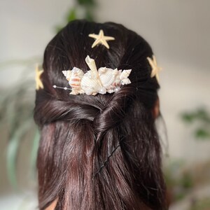 Shell Hair Clip and Comp Set(10 Pieces), Shell Hair Clip, Mermaid Hair ...