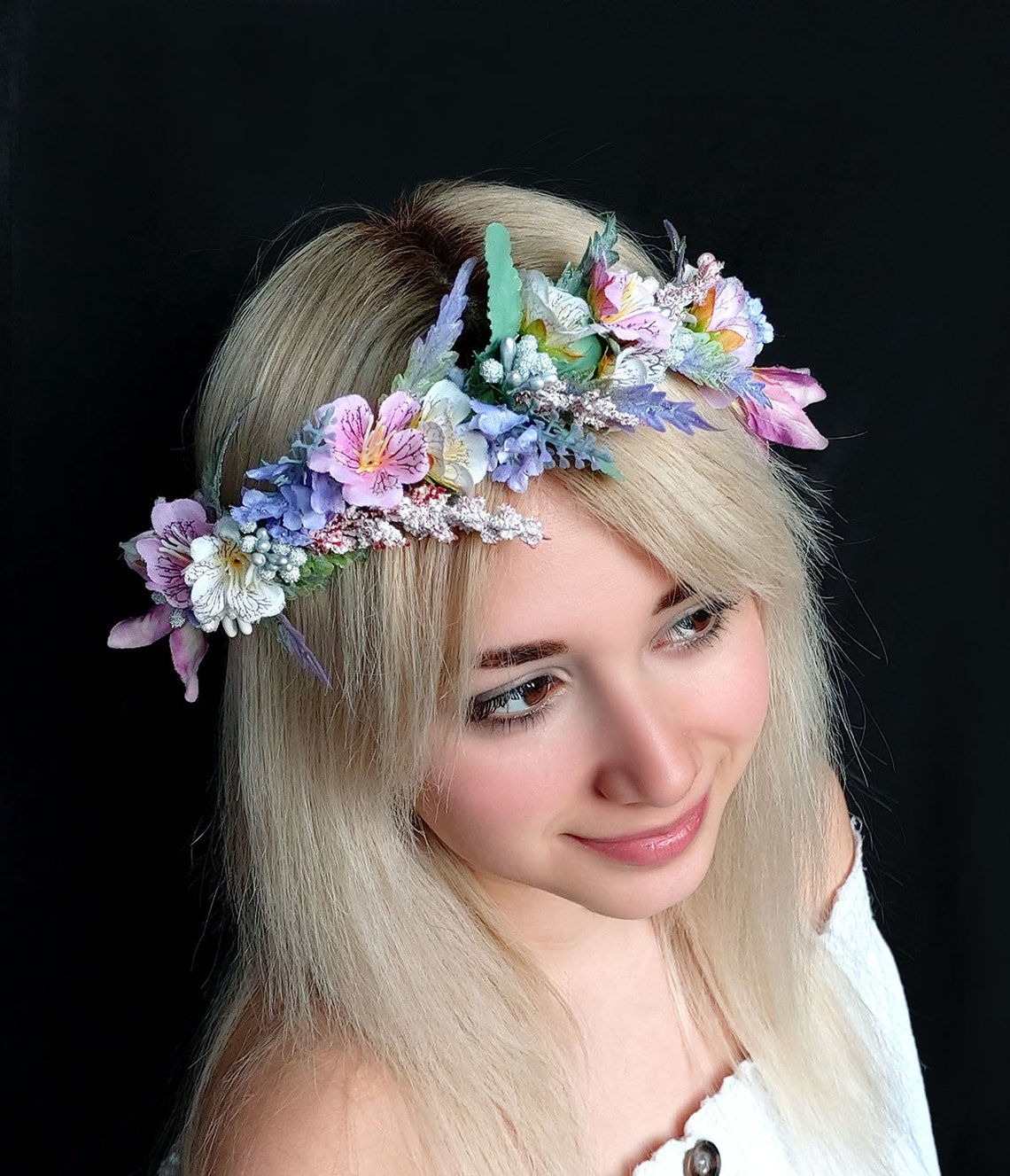 Wedding Set Boutonniere Crown Set Hair Accessory Set - Etsy