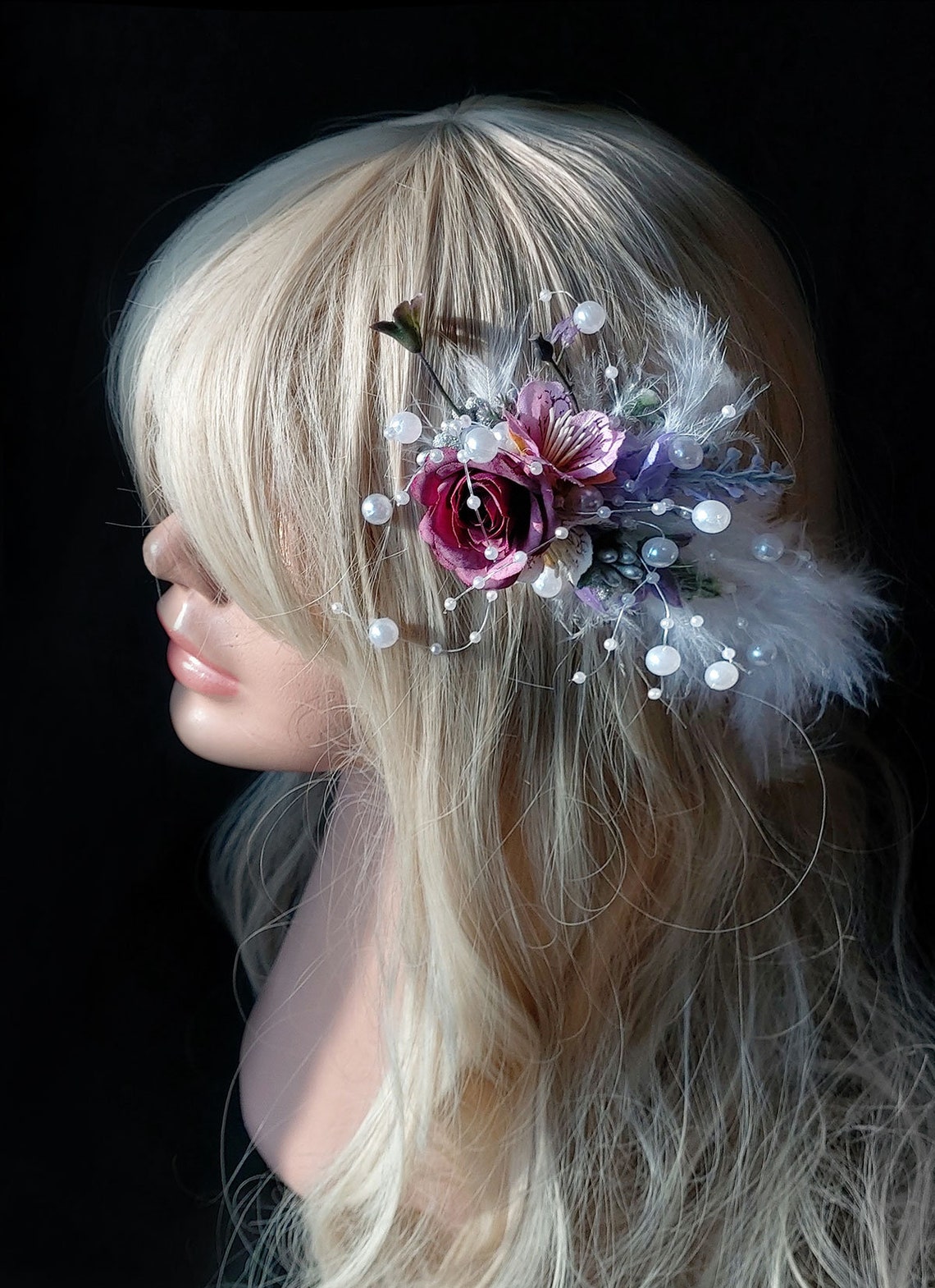 Hair Comb Flower Comb Wedding Flower Hair Comb Wedding - Etsy