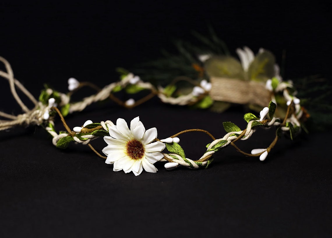Boho Wedding Boho Halo, Elegant Hair Wreath Bridal Wedding Crown ...