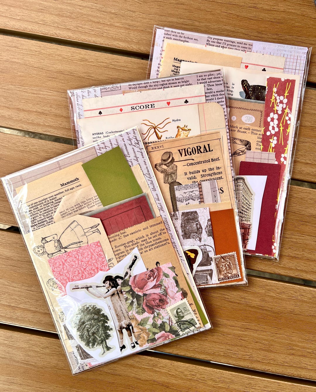 ARTIST TRADING CARD Kit Diy Art Paper Crafts Atc Vintage Theme - Etsy