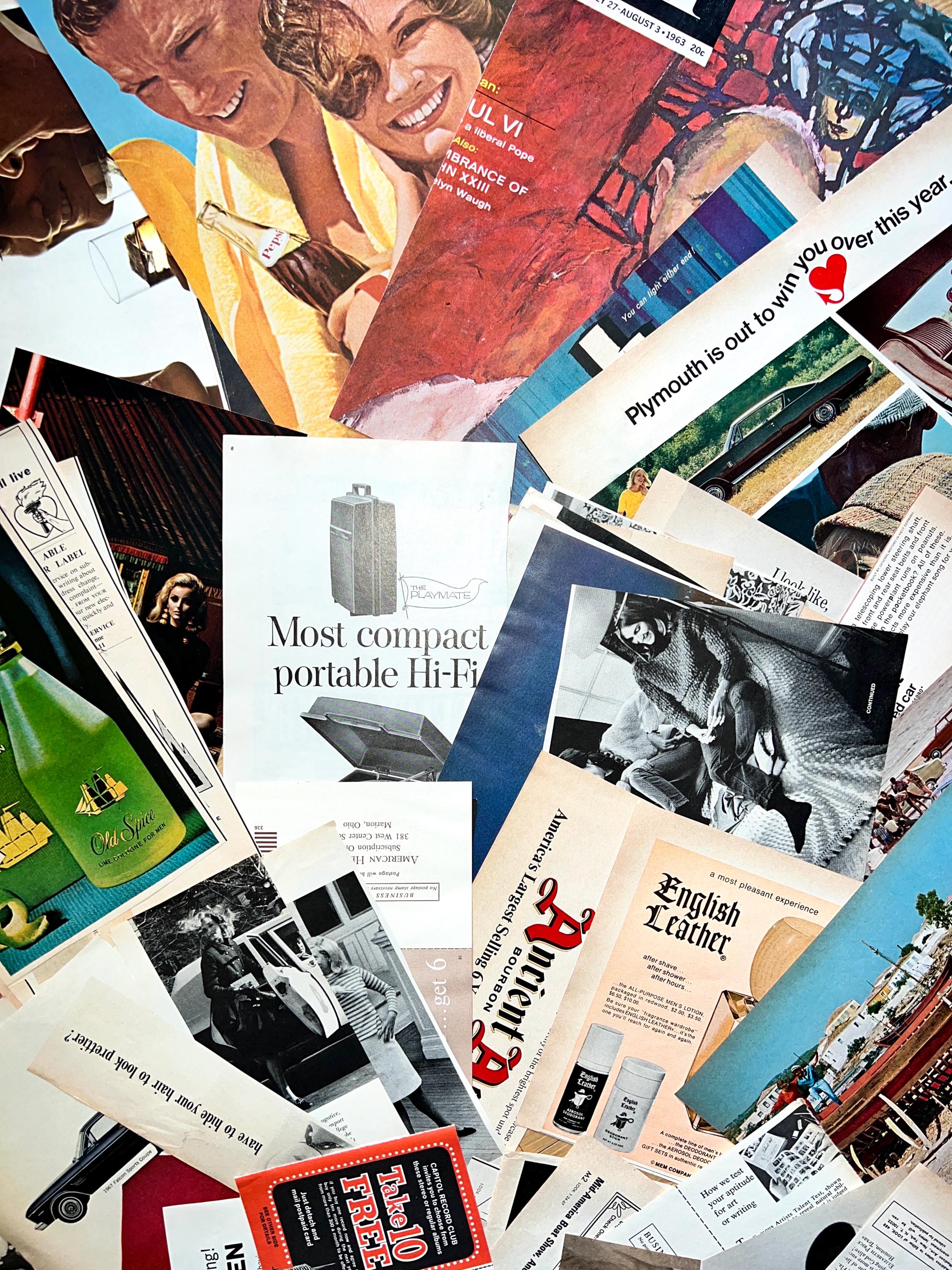 1960s PAPER EPHEMERA PACK Vintage Magazine Paper Collage Art Junk ...