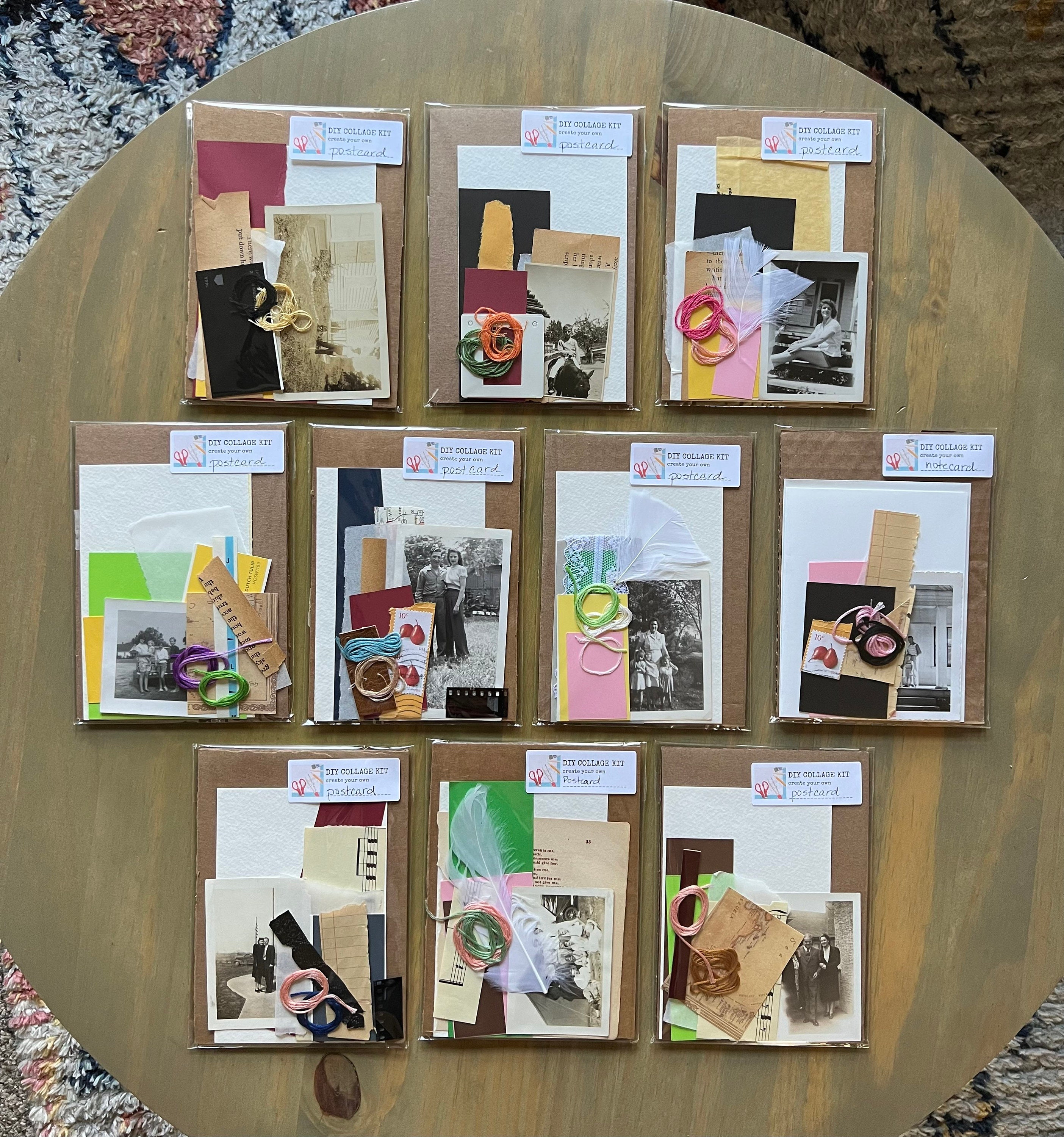 DIY Collage Postcard Kit - Etsy