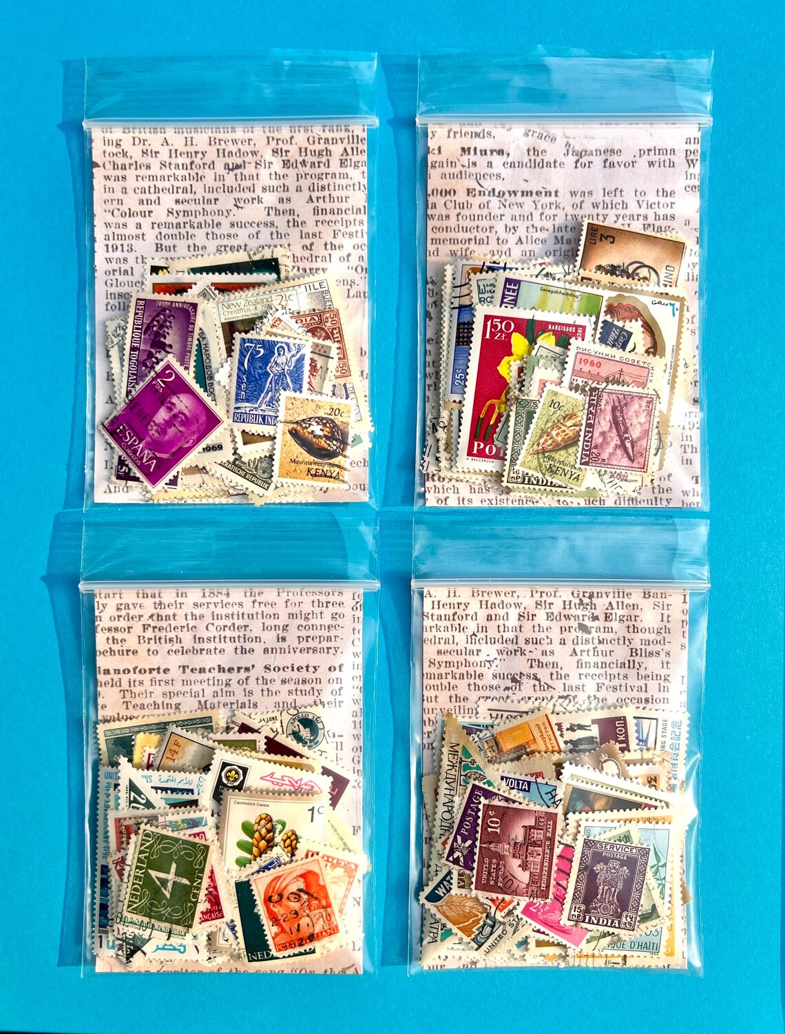 POSTAGE STAMPS PACK 50 Pieces for Crafting Art Collage Junk Journal ...