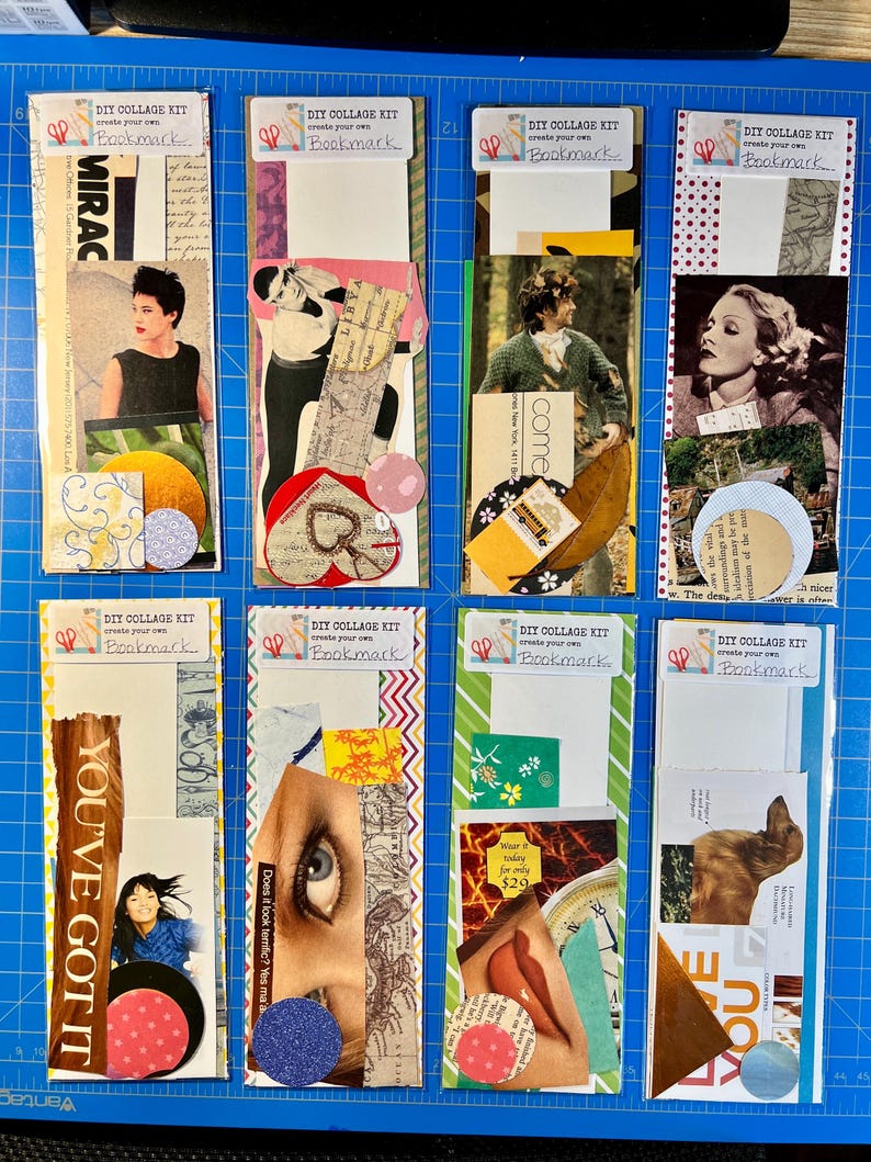 DIY Collage Bookmark Kit - Etsy