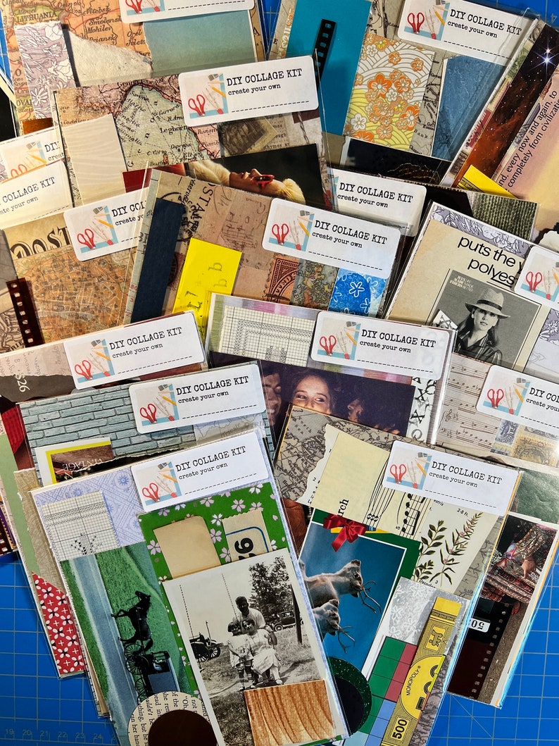 COLLAGE KIT 5X7 DIY Paper Ephemera Junk Journal Mixed Media Art Pack - Etsy