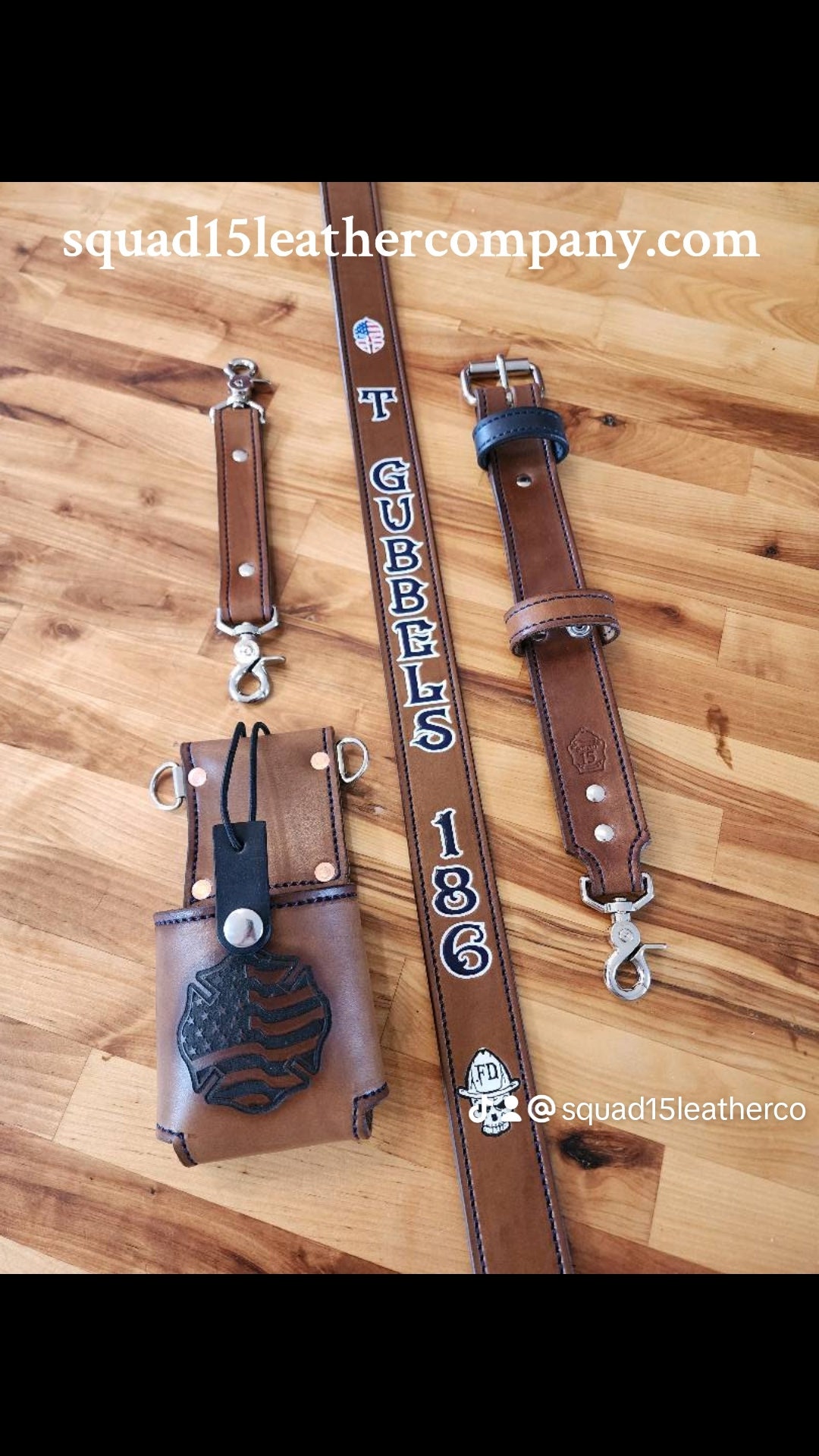 Custom Leather Firefighter Radio Strap - Etsy