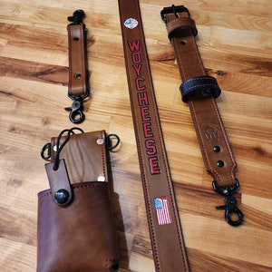 Custom Leather Firefighter Radio Strap - Etsy